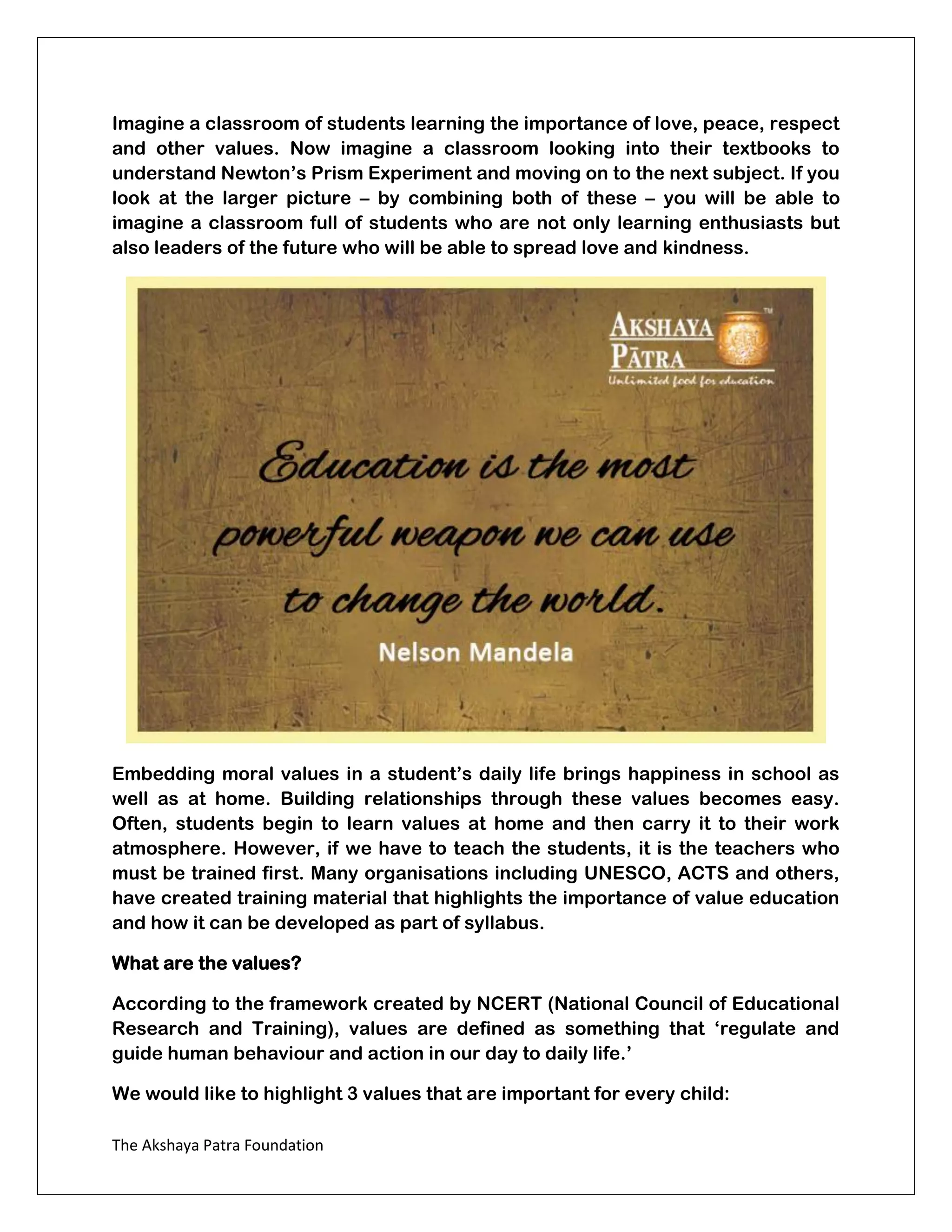 Value based education programme | PDF