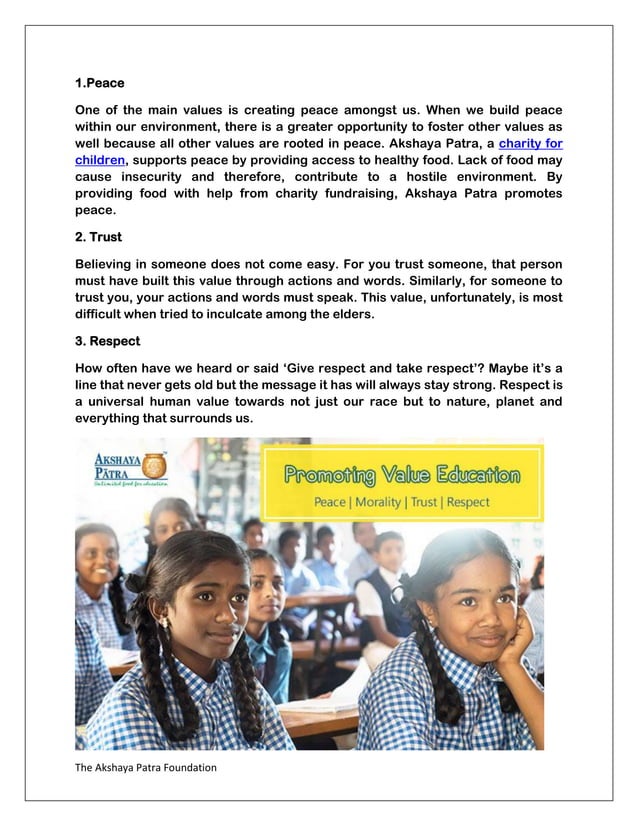 Value based education programme | PDF
