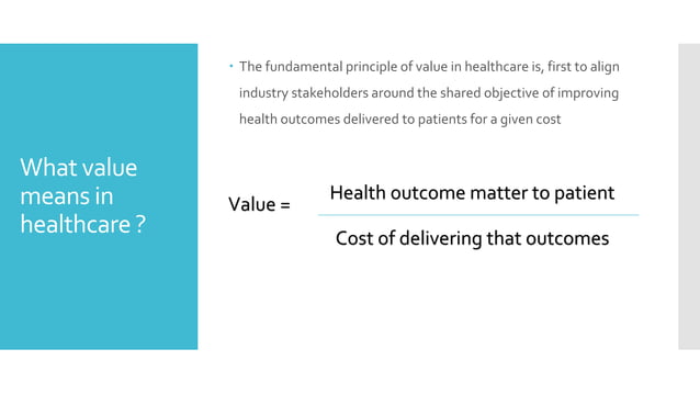 Value based healthcare | PPTX