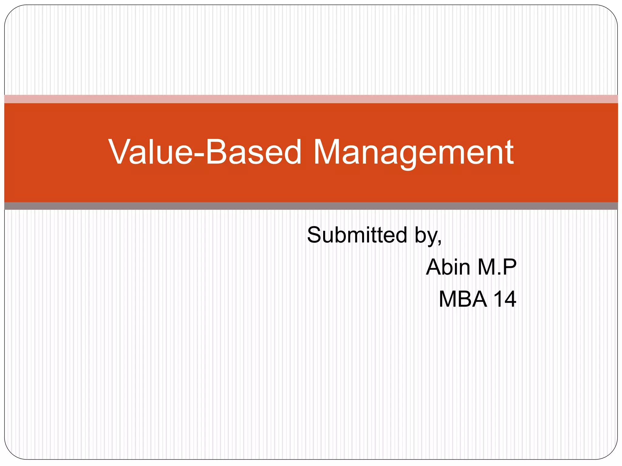 Value based management | PPTX