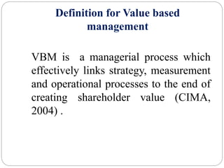 Value based management | PPT