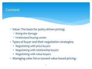 Value based negotiation pricing | PPTX