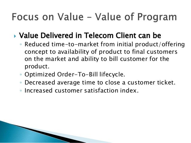 Value driven IT program management