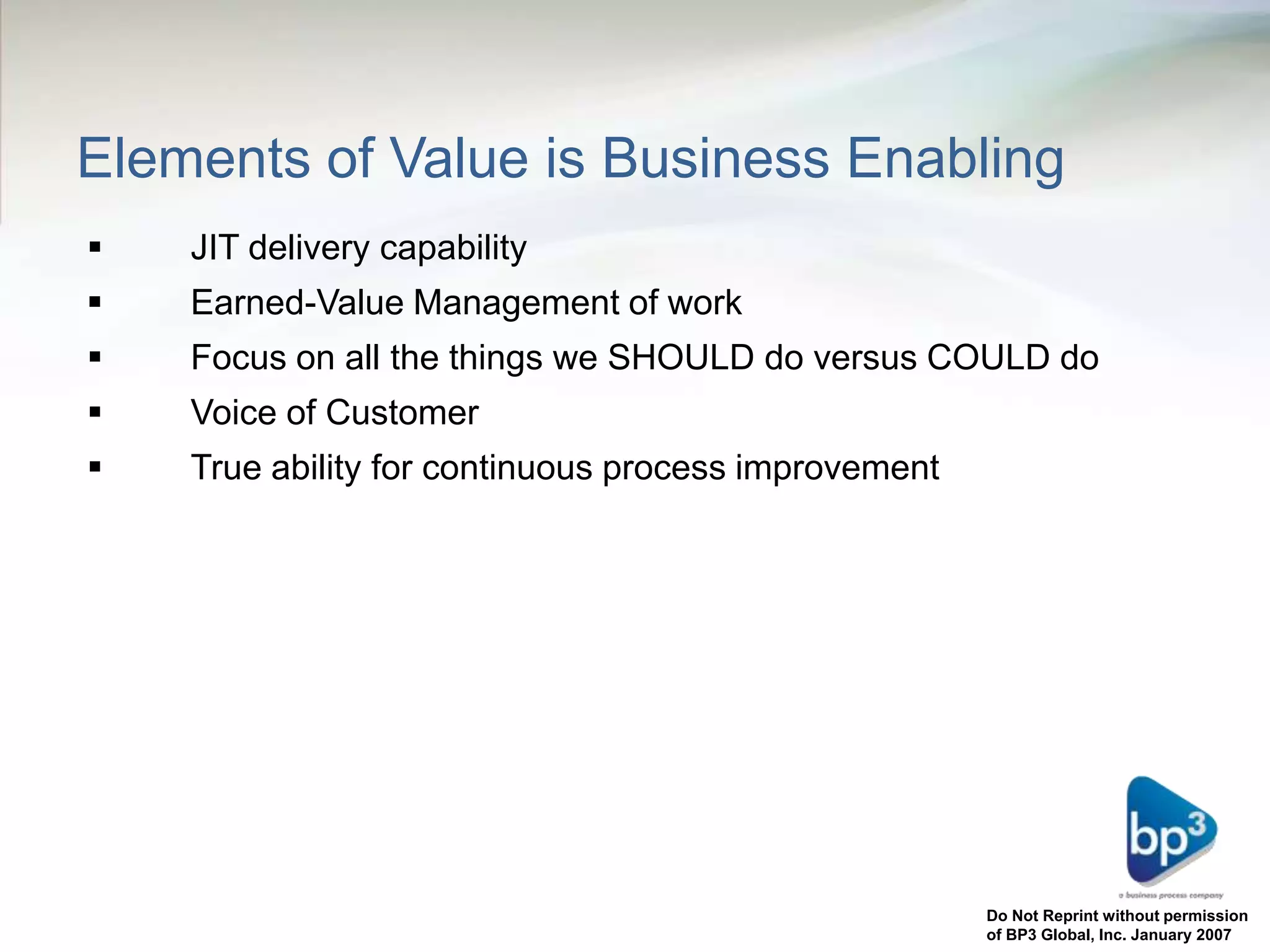 Value Driven Over Plan Driven Pptx