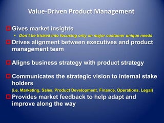 Value Driven Product Management Process by Terry Mosbaugh | PPT