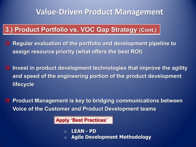 Value Driven Product Management Process by Terry Mosbaugh