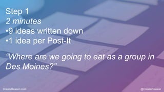 Value Focused Brainstorming | PPT