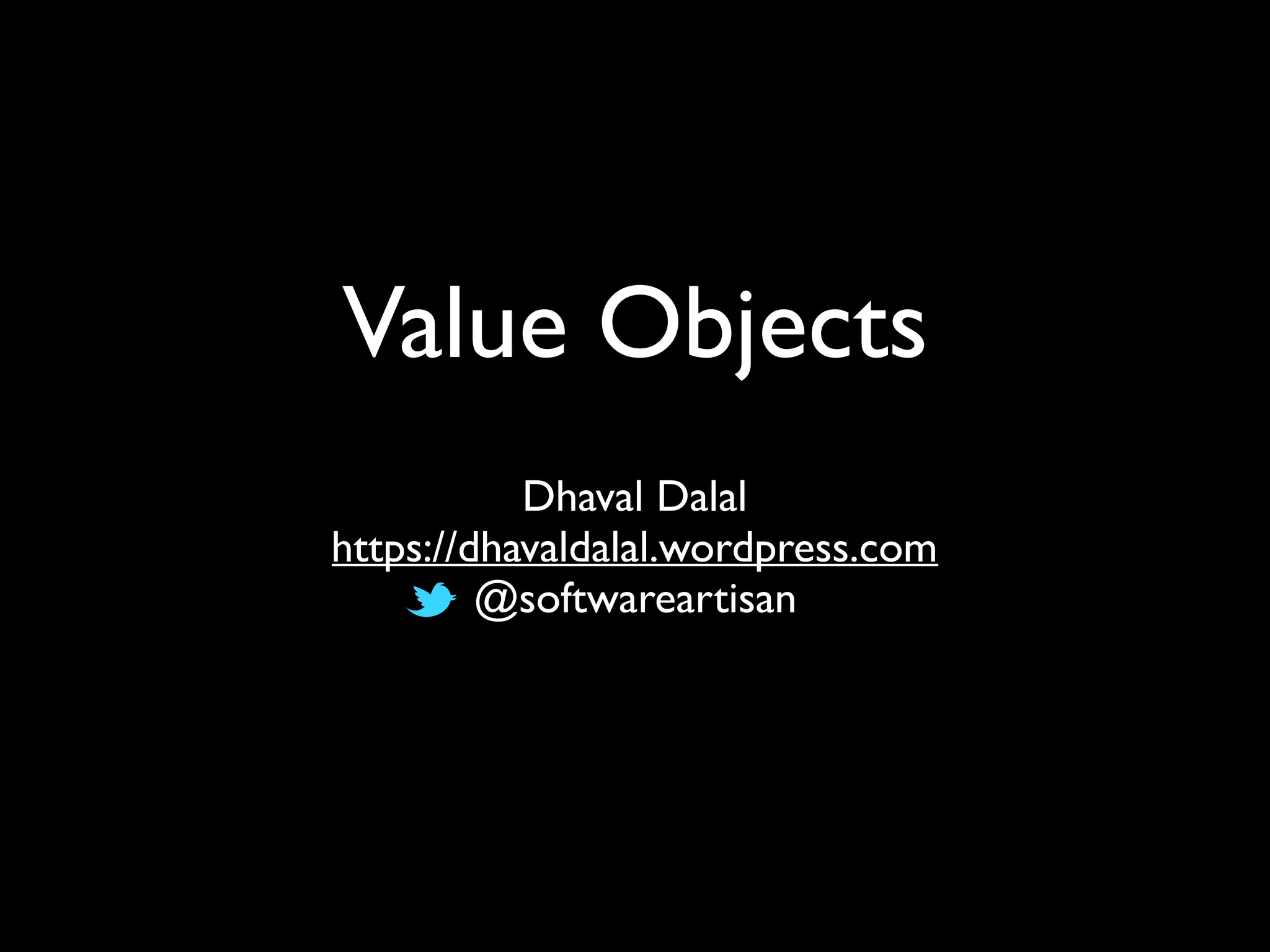 Value Objects | PPT