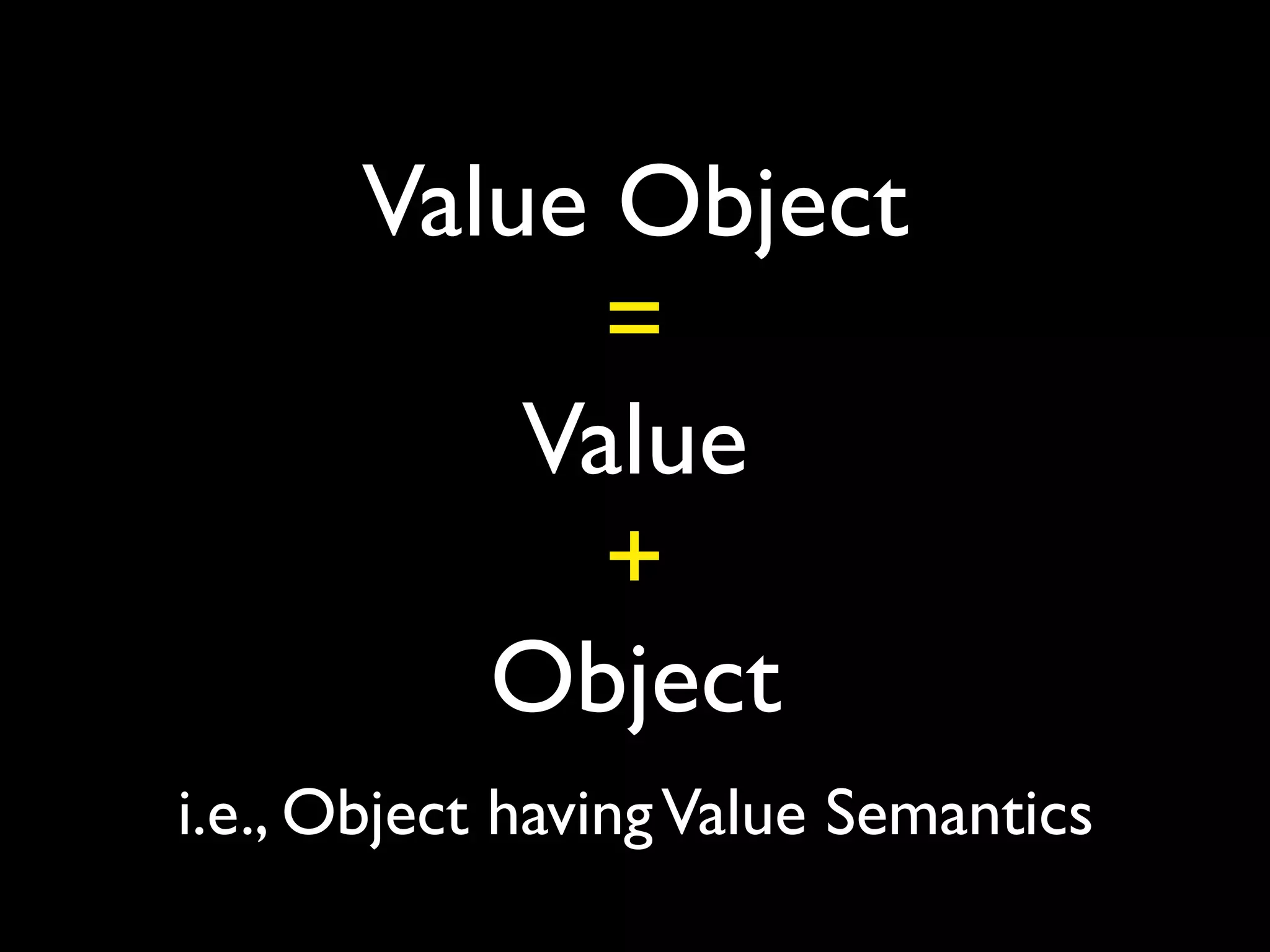 Value Objects Ppt