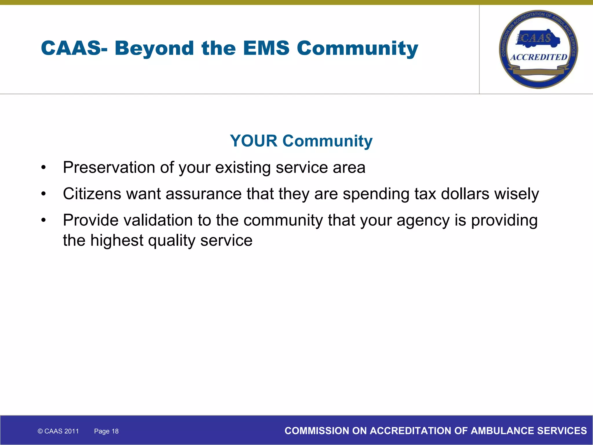 Value Of CAAS Accreditation | PPT