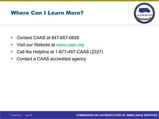 Value Of CAAS Accreditation | PPT
