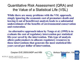 Value of Statistical Life | PPT