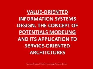 Value-oriented Information Systems Design | PPTX | Computer Software and Applications | Computing