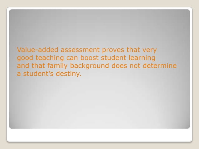 Value –Added Assessment | PPT