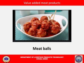 Value added meat and meat products | PPTX