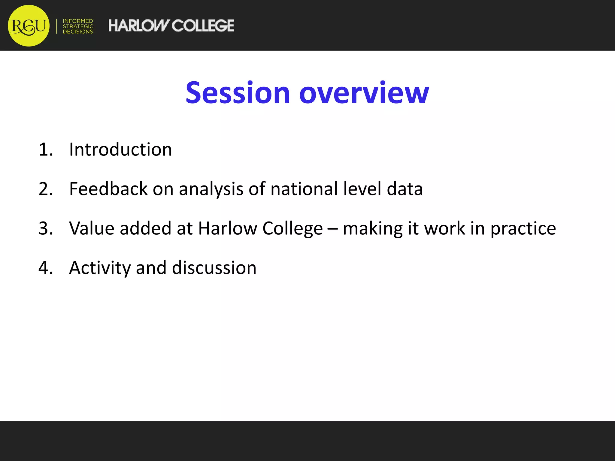 Understanding and improving Level 3 Value Added Performance in the ...