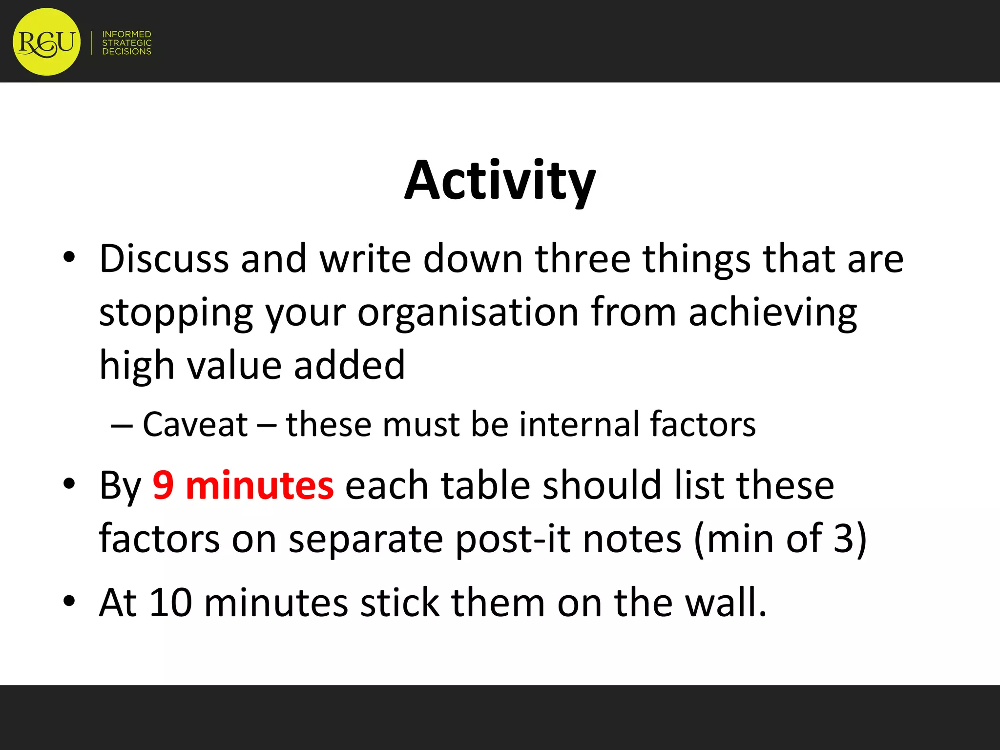 Understanding and improving Level 3 Value Added Performance in the ...