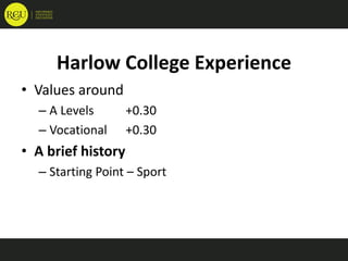 Understanding and improving Level 3 Value Added Performance in the ...