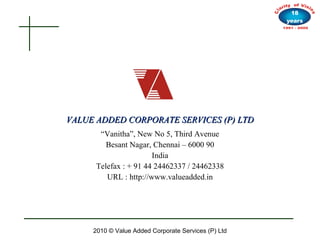 Value Added Corporate Services | PPT