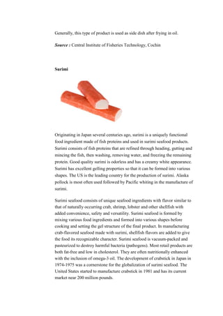 Value added products of fishes | PDF