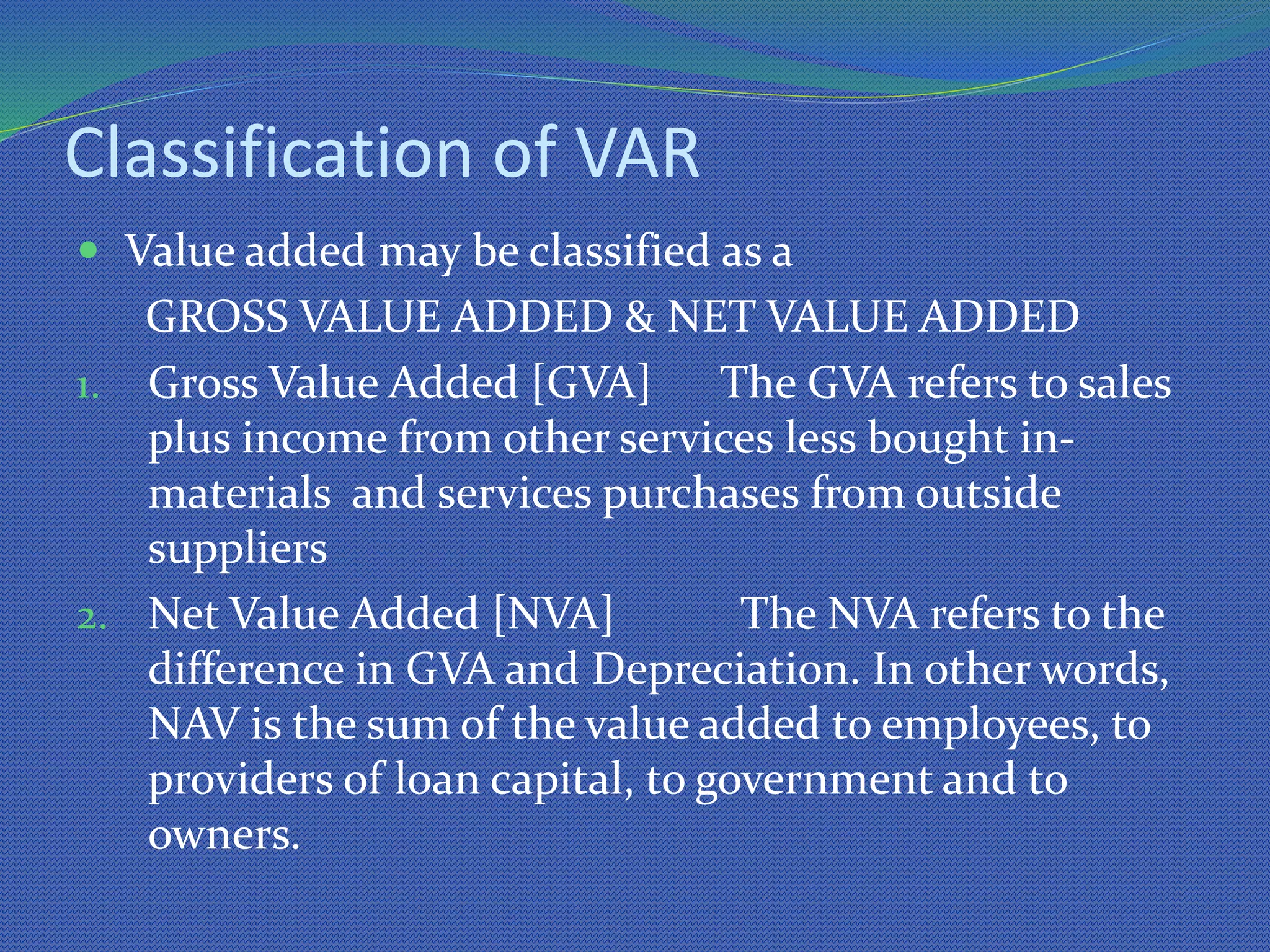 Value Added Reporting | PPTX