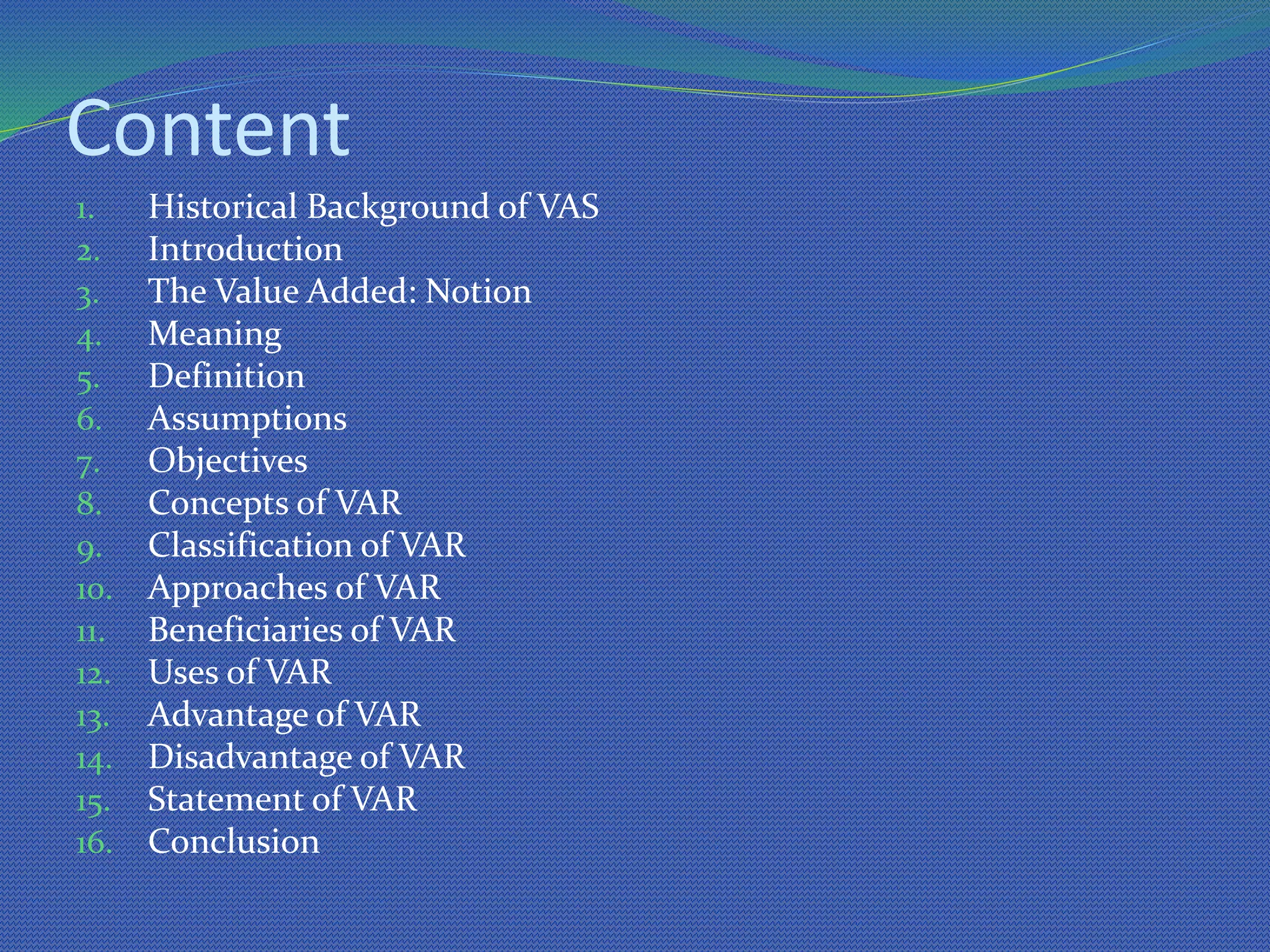 Value Added Reporting | PPTX