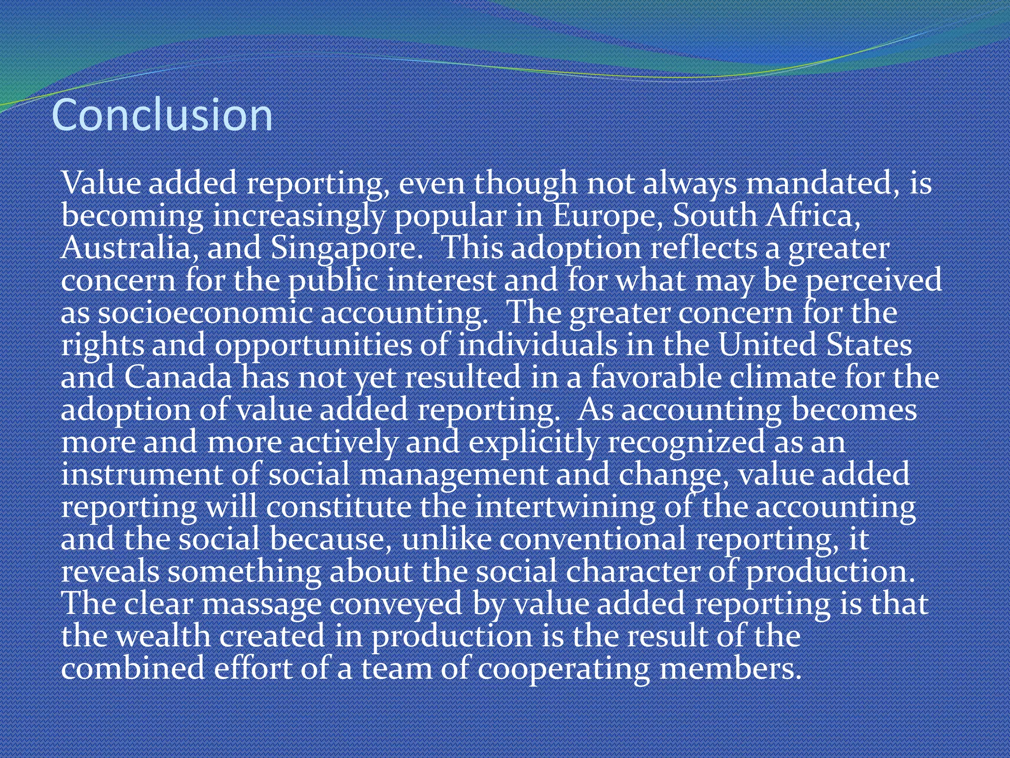 Value Added Reporting | PPTX