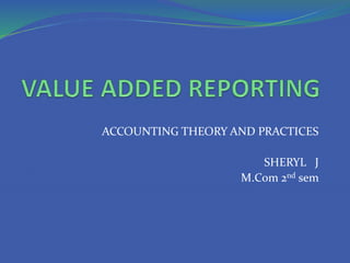 Value Added Reporting | PPTX