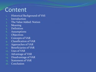 Value Added Reporting | PPTX