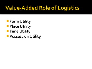 Value added service in logistics | PPT