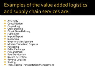 Value added service in logistics | PPT