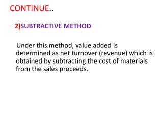 Value added statement: Accounting Theory & Statement | PPTX