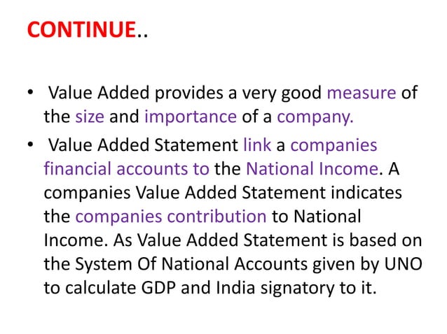 Value added statement: Accounting Theory & Statement | PPTX | Stocks ...
