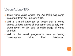 Value added tax in Tally ERP | PPT