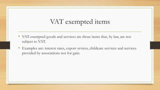 Value added tax (vat) | PPTX