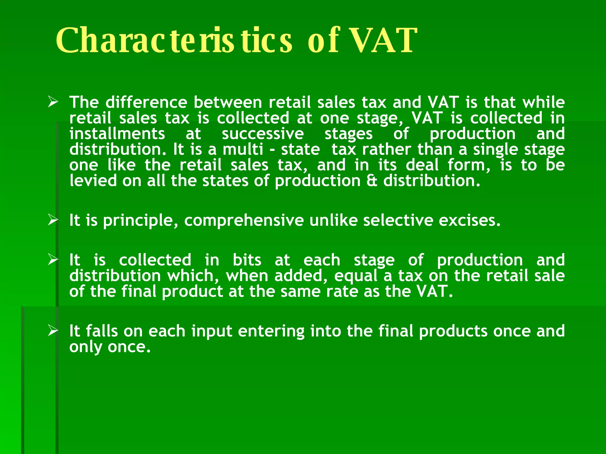 Value Added Tax (India) Final | PPT