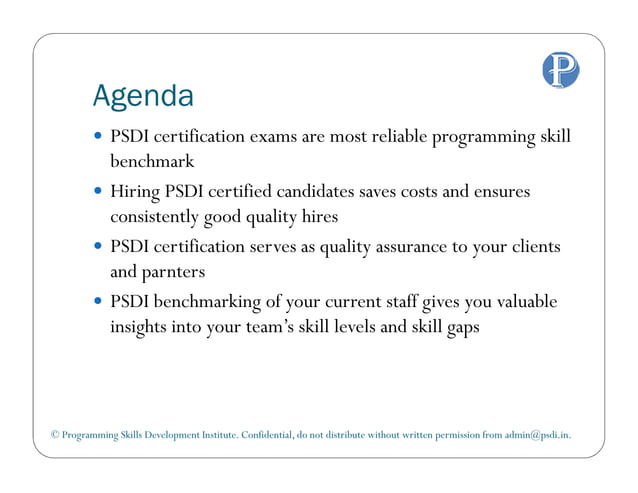 PSDI | World's most reliable programming skill benchmark | PPT