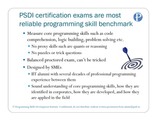 PSDI | World's most reliable programming skill benchmark | PDF