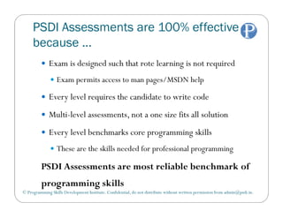 PSDI | World's most reliable programming skill benchmark | PDF