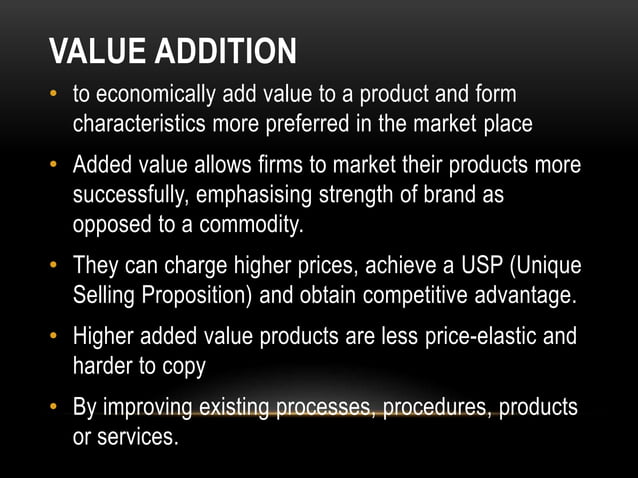 Value addition | PPT