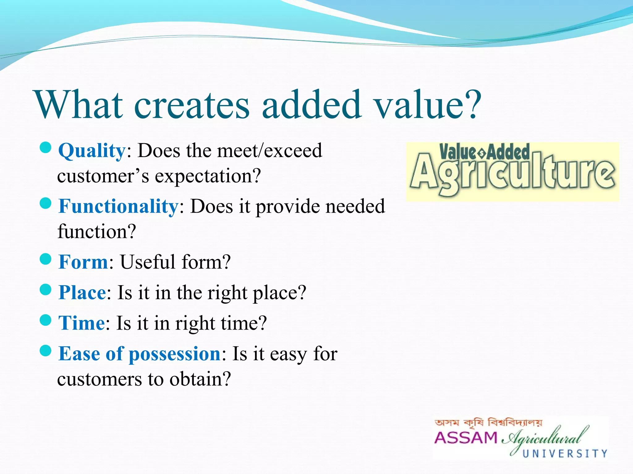 Value addition | PPT