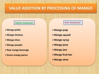 Value addition in mango | PPTX