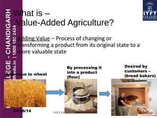 Value addition in rural marketing | PPT | Agriculture | Industries