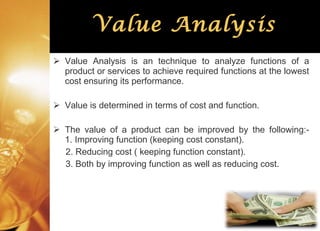 Value analysis | PPT