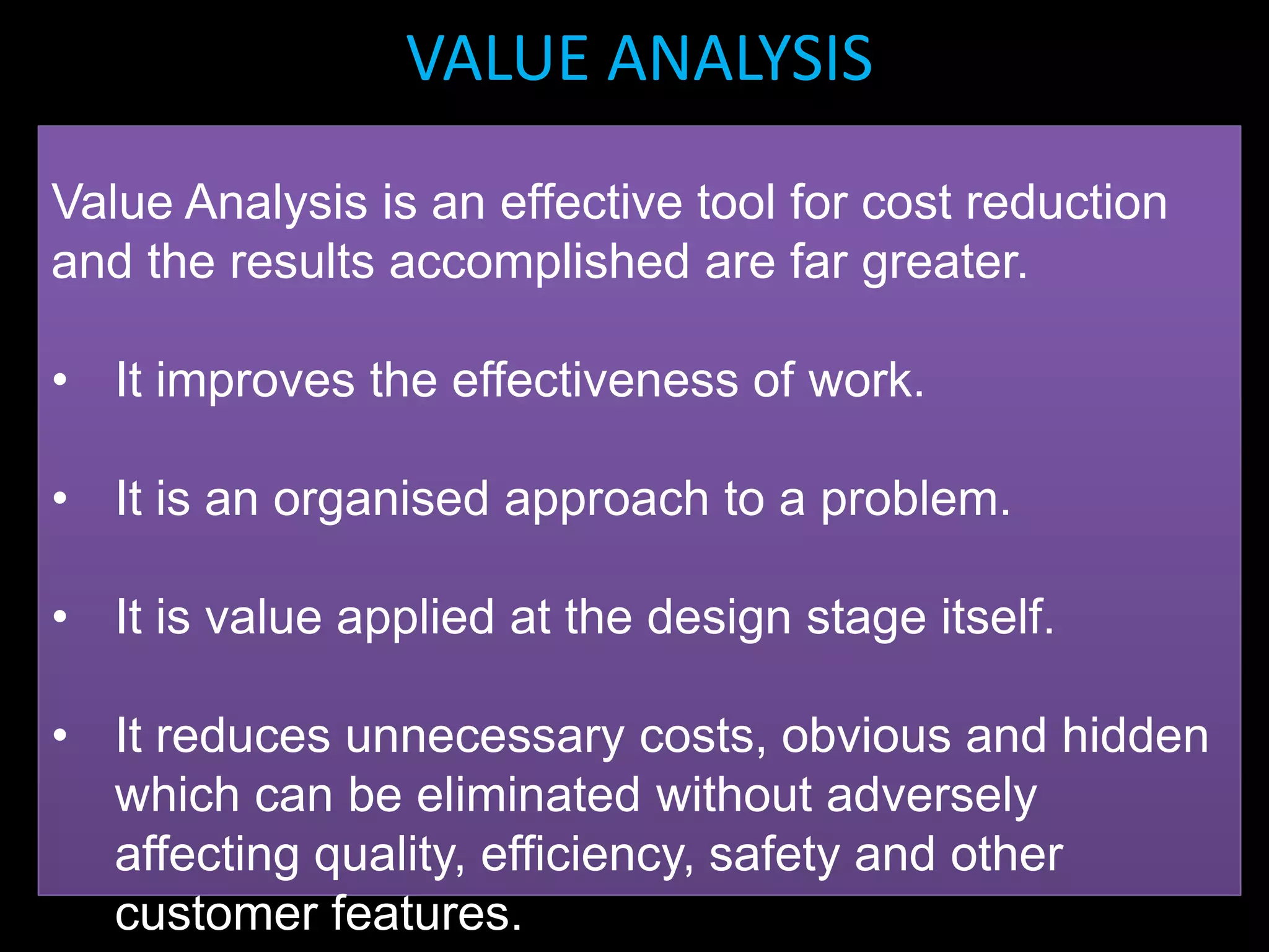 Value analysis | PPTX