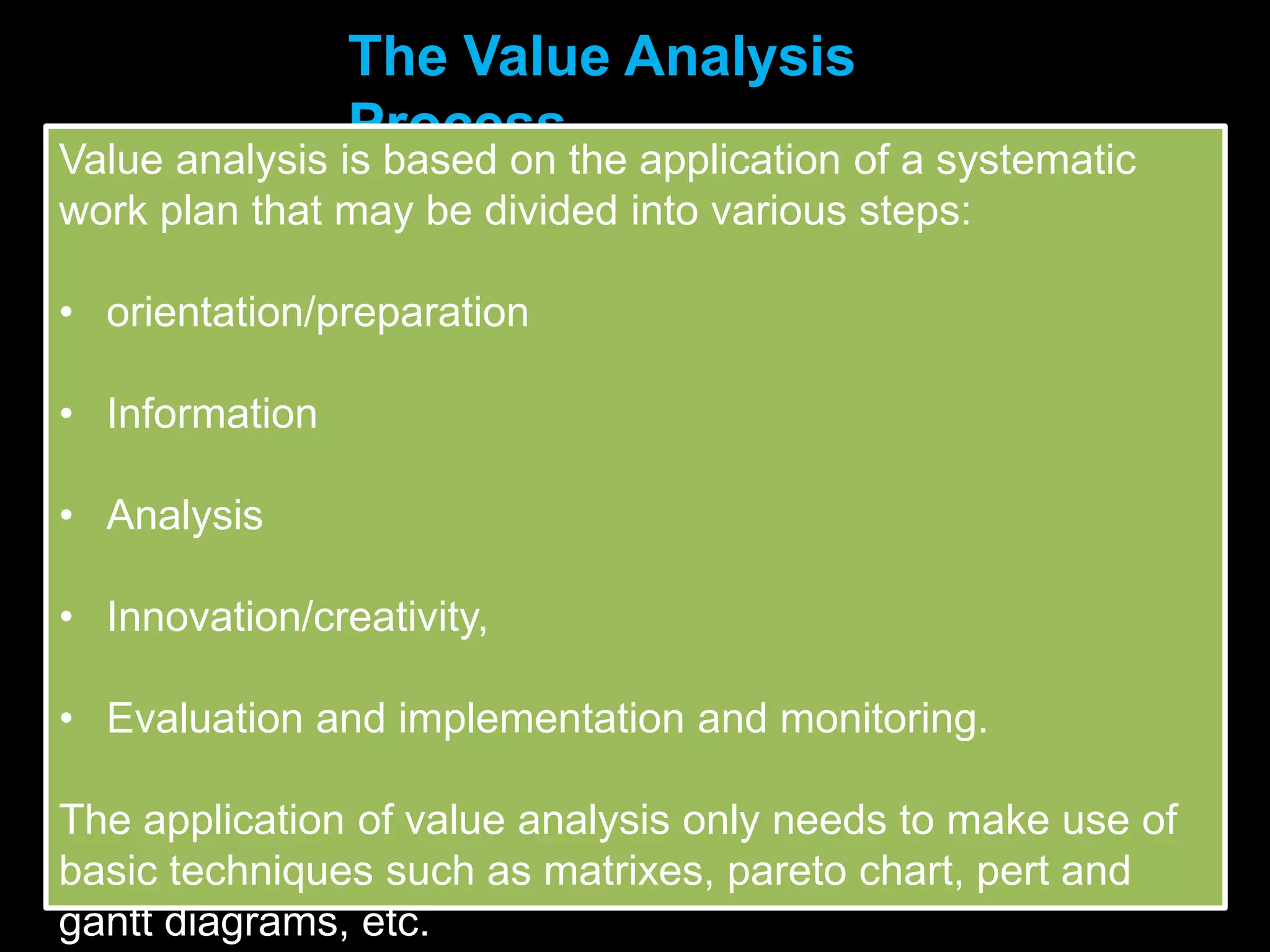 Value analysis | PPTX