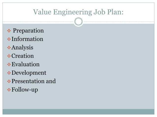 Value analysis and Value Engineering in Cost Control | PPTX | Business ...