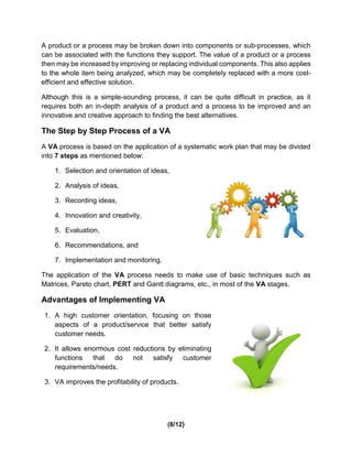 Value Analysis | PDF