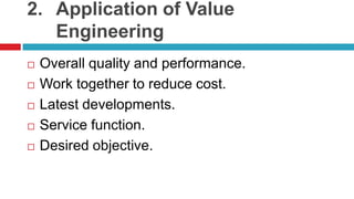 Value analysis and value engineering | PPTX