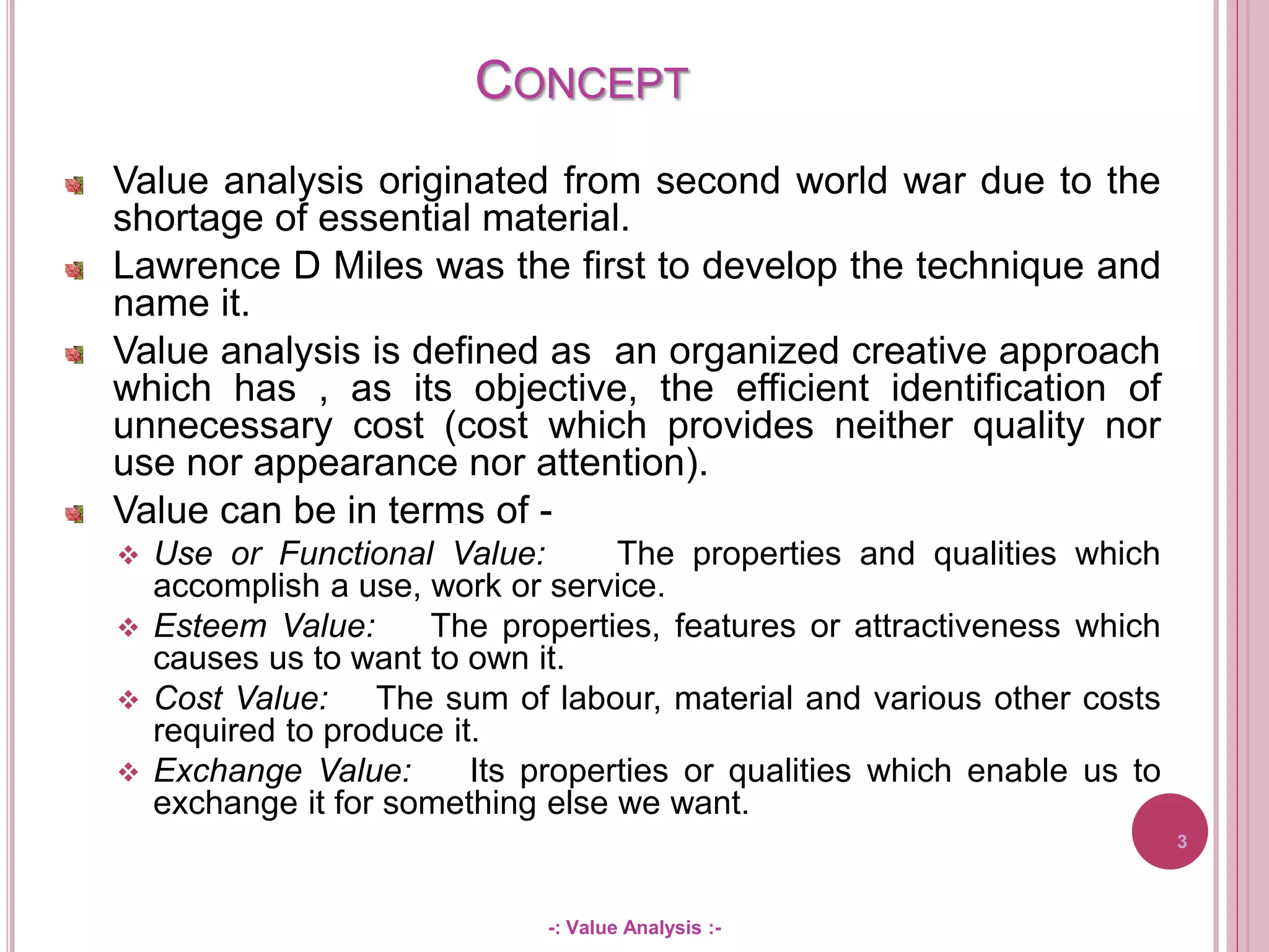 Value Analysis & Value Engineering | PPTX